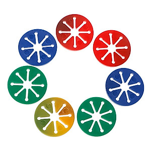 WOEIFGV 7Pcs Socks Holder Rings Colorful Sock Organizers Sorters Locks Clips Laundry