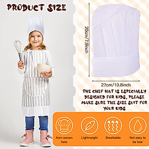 Jeyiour 150 Pieces Kids Chef Hat Adjustable School Cooking Cap for Children White bakers hat for kids Toddler Boys Girls Kitchen Baking Home Restaurant