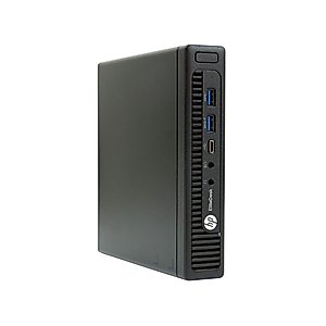 HP EliteDesk 800 G2 - Mini Desktop, Core i5 6500T 2.5 GHz, 8GB RAM, 256GB Solid State Drive, Internal WiFi, Windows 10 Pro 64bit, (Renewed)