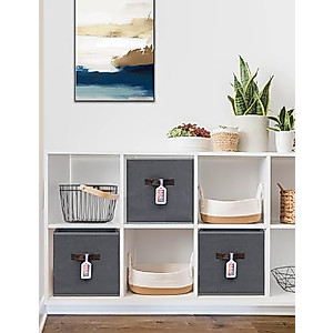 ECLAT Shoe Covers Box 13 Inch Cube Storage Bins- 1 Pack Foldable Shoe Booties Holder, Dispenser Bin for Guest, Homeowner, Realtor, Open House, Real Estate Agent Supplies, Dark Gray