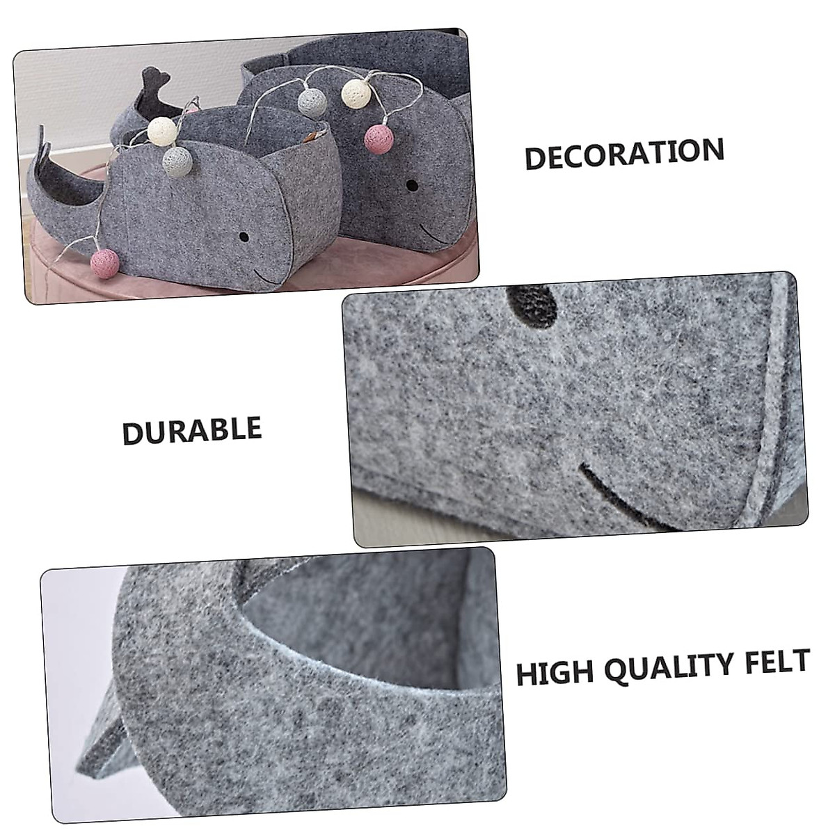 SAFIGLE 3 pcs Up Toys Home Nursery Organizing Shelf Toysnursery Cube Storage Adorable Drawer Flet Organizer Shape Design Foldable Basket Room Children Whale Toy Sundries Office Baskets