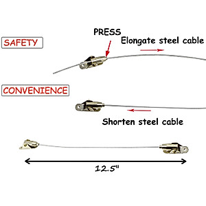 Furniture Anti-Tip Straps - Steel Cables Furniture Anchor Kit for Baby Safety (Mounting Hardware Included) Pack of 2