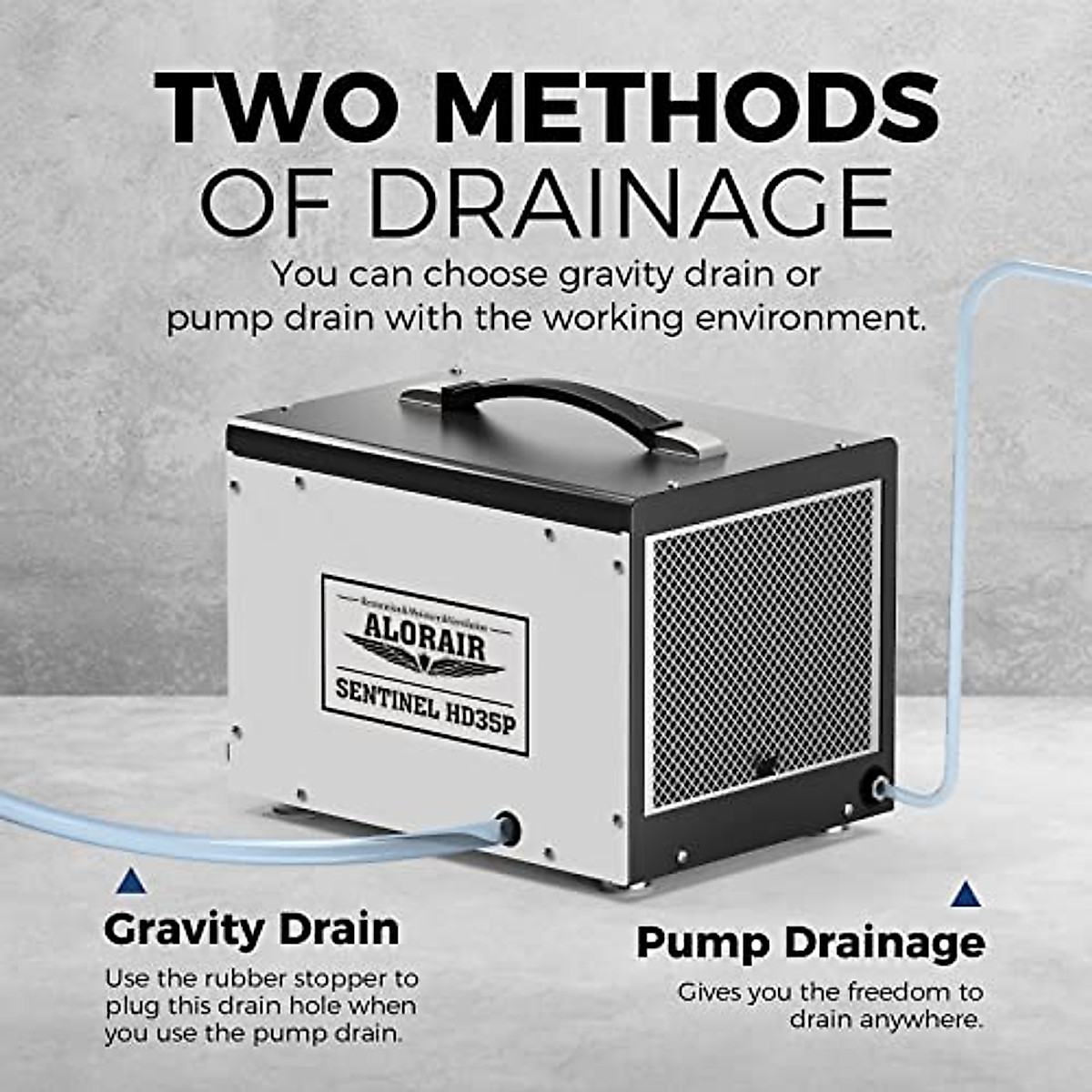 ALORAIR Crawl Space/Basement Dehumidifier 70 Pint Dehumidifier with Drain Hose, Automatic Defrost, Up to 1000 Sq Ft Commercial Dehumidifier, Memory Start, Energy Star Certified, ETL Listed, GLGR Technology, 5 Year Warranty