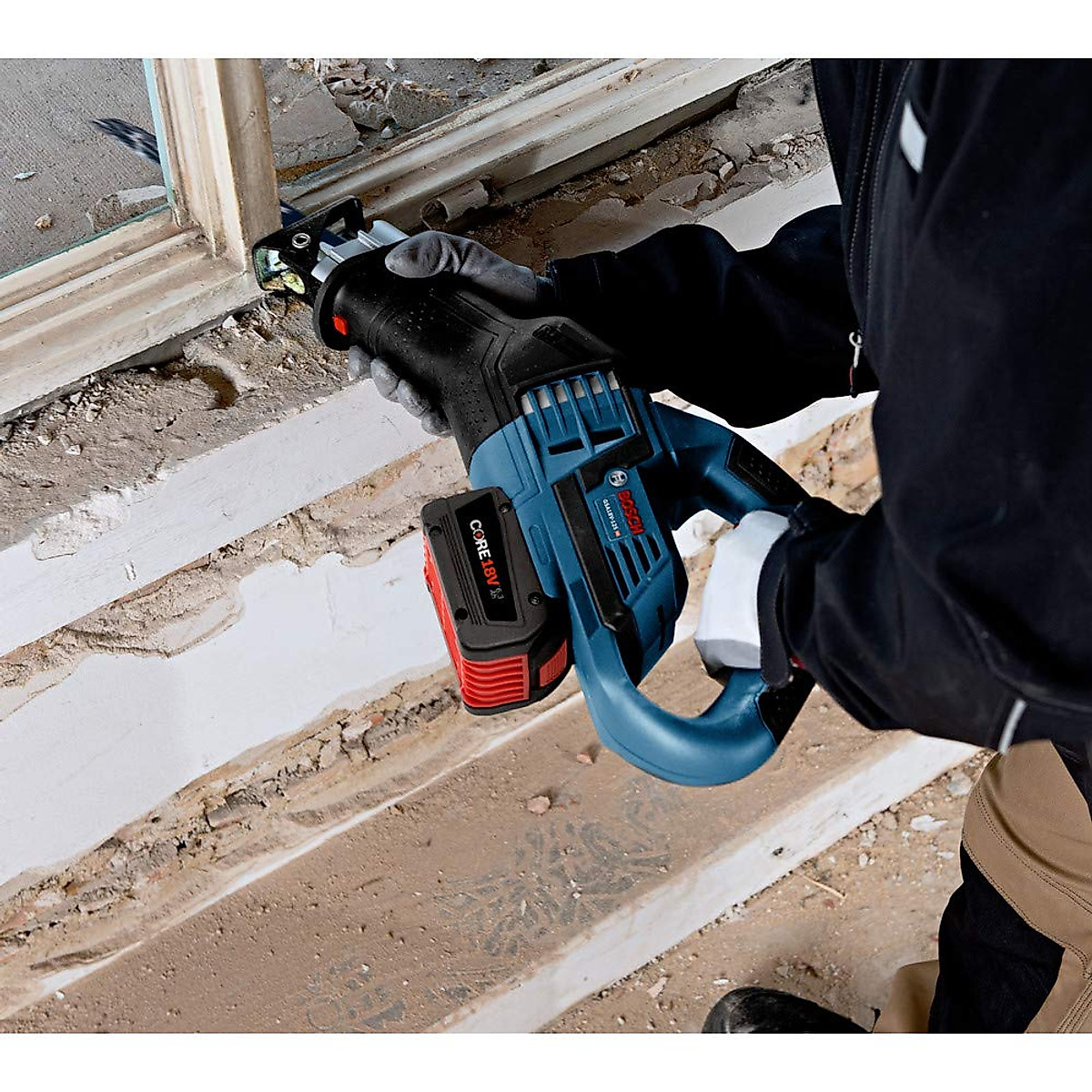 Bosch GSA18V-125N-RT 18V EC Brushless 1-1/4 in.-Stroke Multi-Grip Reciprocating Saw (Tool Only) (Renewed)