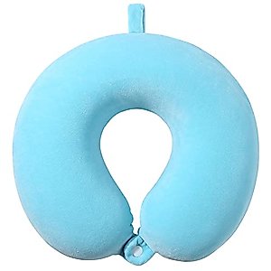 CHDN Travel Pillow Cute Comfortable&Washable Neck Pillow for Airplane Travel Office Sky Blue