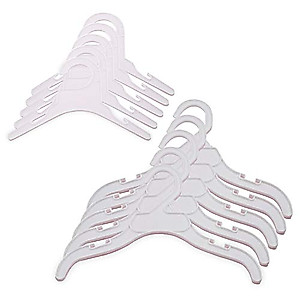 20PCS Pet Clothes Rack Hangers Adorable Durable Functional Plastic Pet Costume Hangers Dogs Cats Small Baby Toddler Clothes Hangers for Home Pets Photo Studio Baby Photo Studio S/L Size (White)