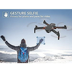 Heygelo S90 Drone with Camera for Adults, 1080P HD Mini FPV Drones for Kids Beginners, Foldable RC Quadcopter Toys Gifts for Boys Girls with Altitude Hold, Voice/Gesture Control, 3 Speeds, 2 Batteries