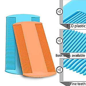 SKYPIA 4 Packs Combs Double sided Pet Combs Grooming Flea Tick Lice Dandruff Removal Fine Tooth Hair Combs for Cats Dogs Puppy…