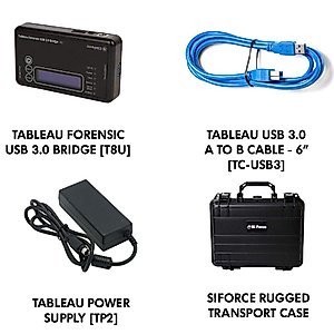 Tableau Forensic USB 3.0 Bridge TK8U SiForce Bundle with Rugged Case