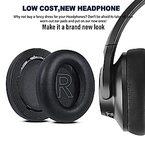 Sodorous Life Q20 Ear Pads Replacement Ear Cushion Foam Softer Protein Leather Earpads Compatible with Anker Soundcore Life Q20 / Q20 BT Headphones, Softer Leather Foam