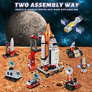 Toy Building Sets for Space Toys Building Kit with Launch Control Model Rocket Building Set,STEM Toys for City Space Toys for 6 7 8 9 10 11 12 Year Old Boys Gifts,Birthday Gifts (566 PCS)