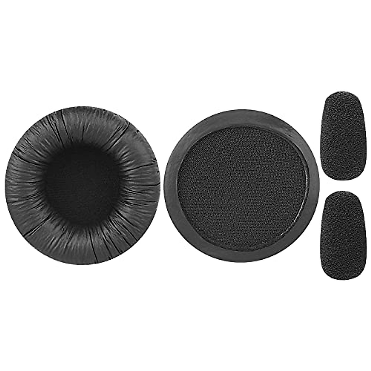 Geekria QuickFit Replacement Earpads + Mic Windscreen Foam Compatible with BlueParrott B250-XTS, B250-XT Plus, B250-XT, B250, B150 Headphones Mic Foam Cover + Ear Cushions (Black)