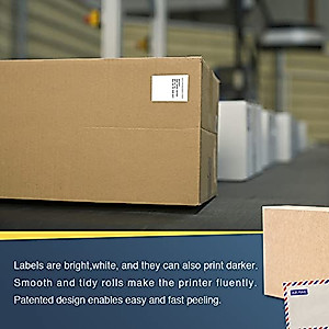 BETCKEY - Compatible Continuous Labels Replacement for Brother DK-2210 (1.1 in x 100 ft), Use with Brother QL Label Printers [6 Rolls + 1 Reusable Cartridge]