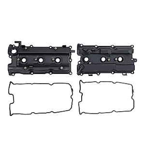 JDMSPEED New Engine Valve Cover With Gaskets Left & Right Side Replacement For Altima Maxima Murano I35 V6 3.5L 2002-2007 Replace# 264-985 264-984 13264-8J113 13264-7Y000 (Set of 2)