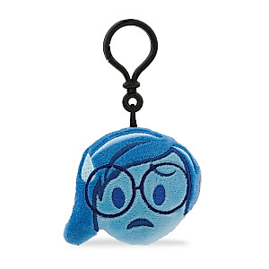 Global Horizons Disney Inside Out Reversible Plush Emoji Backpack Clip Keychain Set: Joy - Sadness - Anger - Disgust