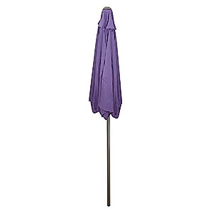 Northlight 7.5ft Outdoor Patio Market Umbrella with Hand Crank, Purple