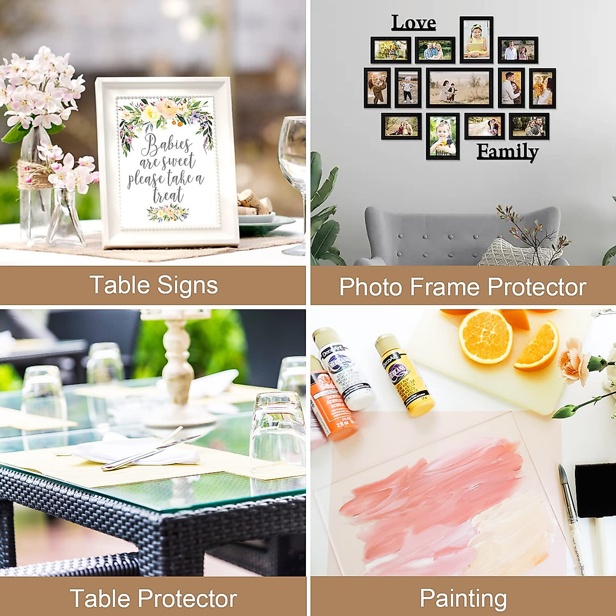 INTELLIMADE, Acrylic Sheet Plexiglass 12" x 12" Square Panel 1/8" (3mm) Thick, Cast Plexi Glass Board with Protective Paper for Signs, DIY Display Projects, Craft and Easy to Cut, 1-Pack, Clear