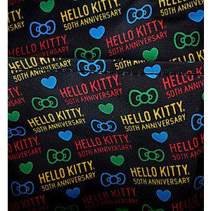 Loungefly Sanrio Hello Kitty 50th Anniversary All Over Print Square Nylon Mini Backpack
