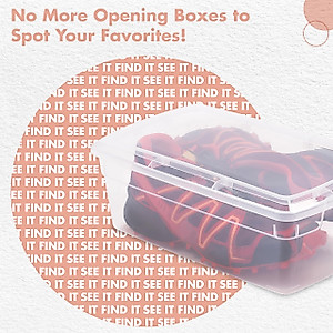 Organize-it, Pack of 15-6QT Ultra Premium Clear Shoe Box, Modular Storage Box for Shoes, Versatile Organization and Storage Box with Clear Base and Lid, 12.9" L X 7.9" W X 4.7" H
