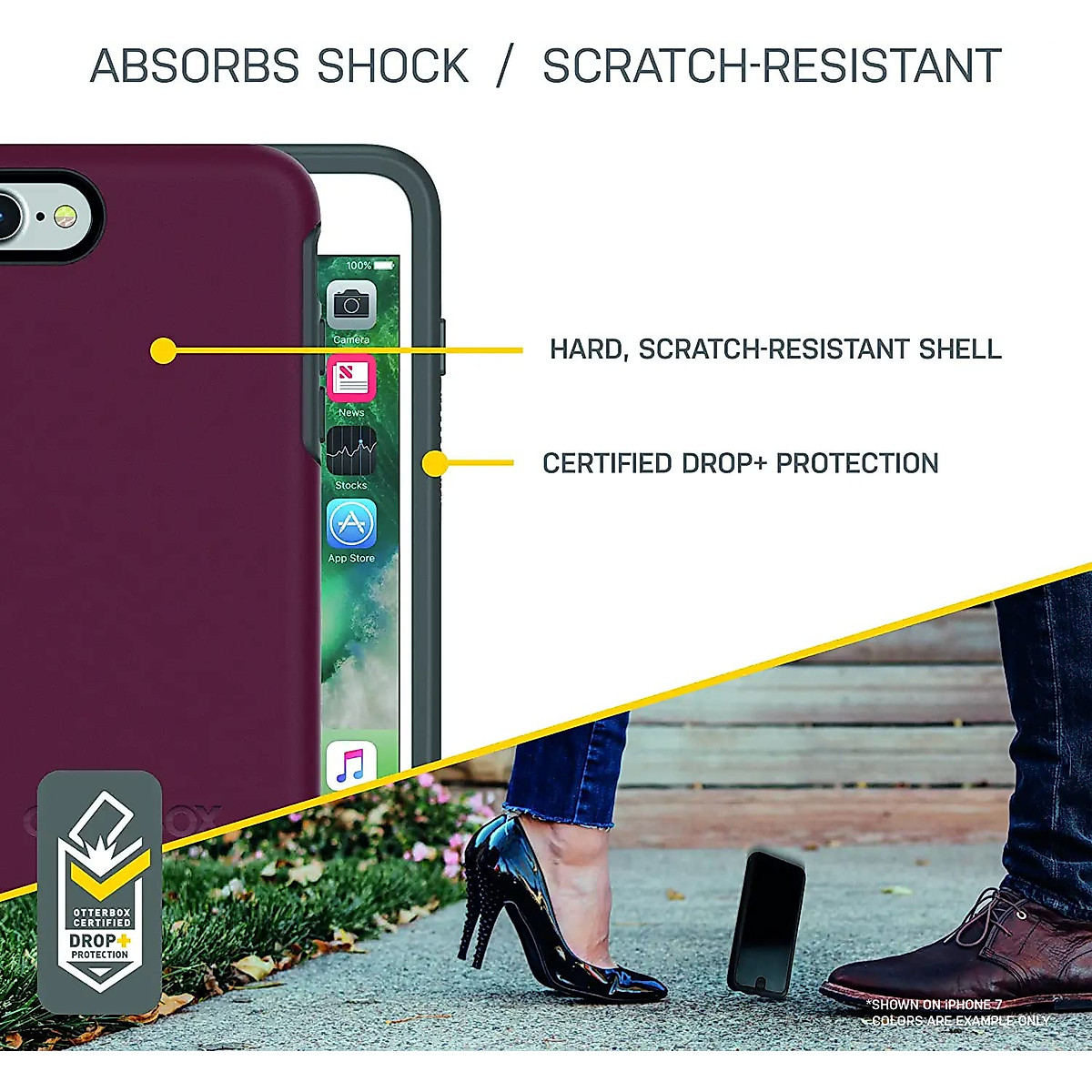 OtterBox Symmetry Series Case for iPhone SE 3rd Gen (2022), iPhone SE 2nd Gen (2020), iPhone 8/7 (NOT Plus) - Includes Cleaning Cloth, Eco-Friendly Packaging - Saltwater Taffy