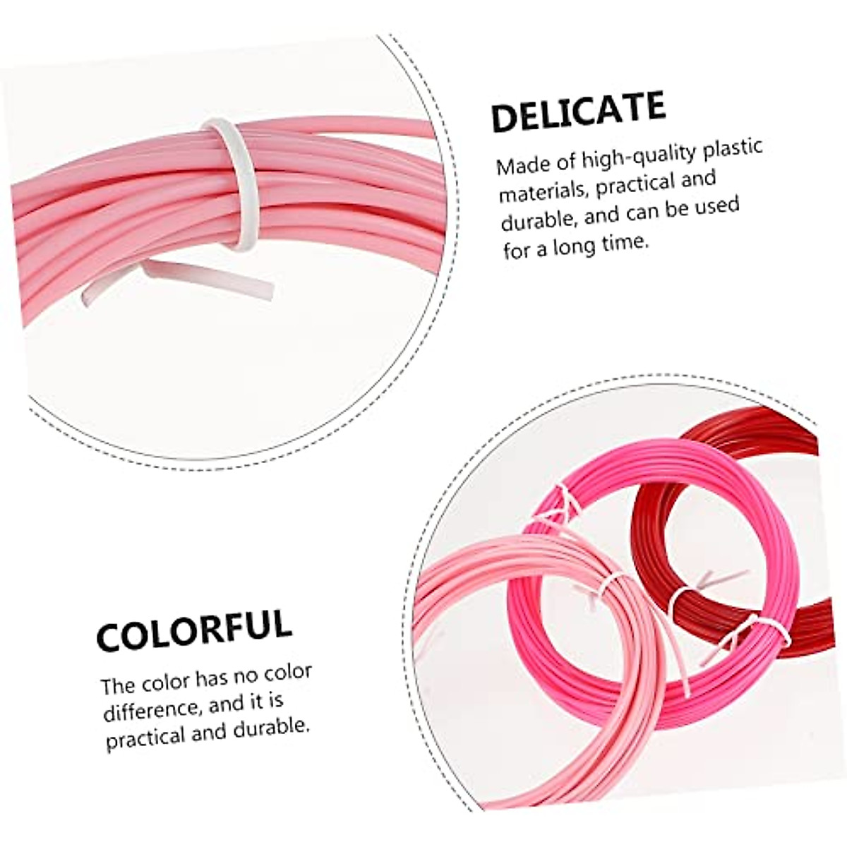 Gogogmee 40 pcs Filament Random Abs were-Resistant Accessories Filaments Cables Practical Printer M for D Materials Pen Printing Mm Color Professional Painting Insulation Plastic