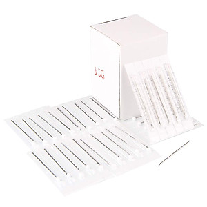 Chrontier 50PCS Body Piercing Needles 16G 1.2mm Gauge Sterilized Surgical Steel For Ear Nose Lip Navel Belly Tongue Nipple Eyebrow Labret Piercing Tool Supply