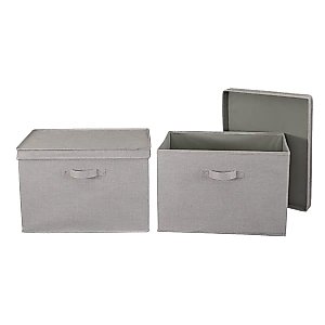 Household Essentials, Silver Wide KD Storage Lid Box