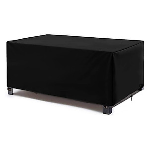 Table Cover 51"(L) x 30"(W) x 28"(H),Outdoor Heavy Duty Waterproof 600D Furniture Cover for Cart Prep Table,Coffee Table,BBQ Grill Table,Office Desk Cover