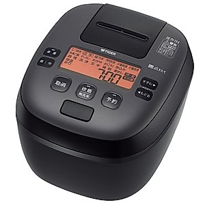 TIGER JPI-S100 pressure IH jar rice cooker freshly cooked foam fire (gohobidaki) 5.5 cups 100V Only Japan Import (Black)