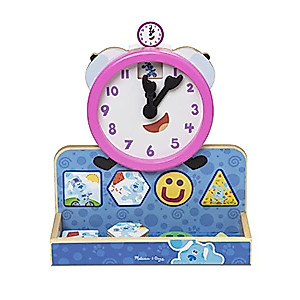 Melissa & Doug Blue's Clues & You! Wooden Tickety Tock Magnetic Clock (31 Pieces)
