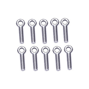 Heyiarbeit M6 x 25mm Machinery Shoulder Swing Lifting Eye Bolt 304 Stainless Steel Metric Thread 10pcs