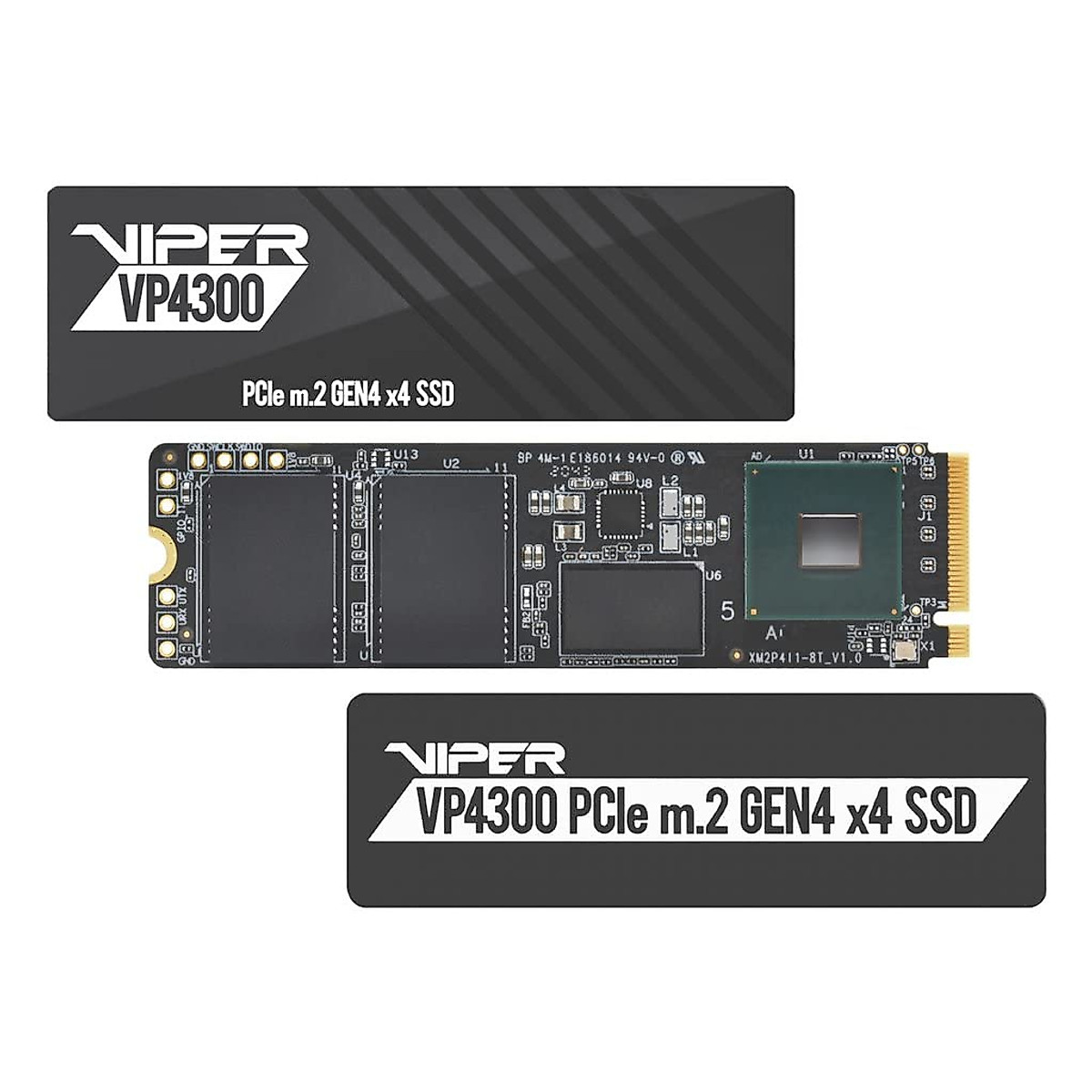 Patriot Viper VP4300 1TB Internal SSD W/HS - NVMe PCIe Gen 4x4 - M.2 2280 - Solid State Drive - VP4300-1TBM28H