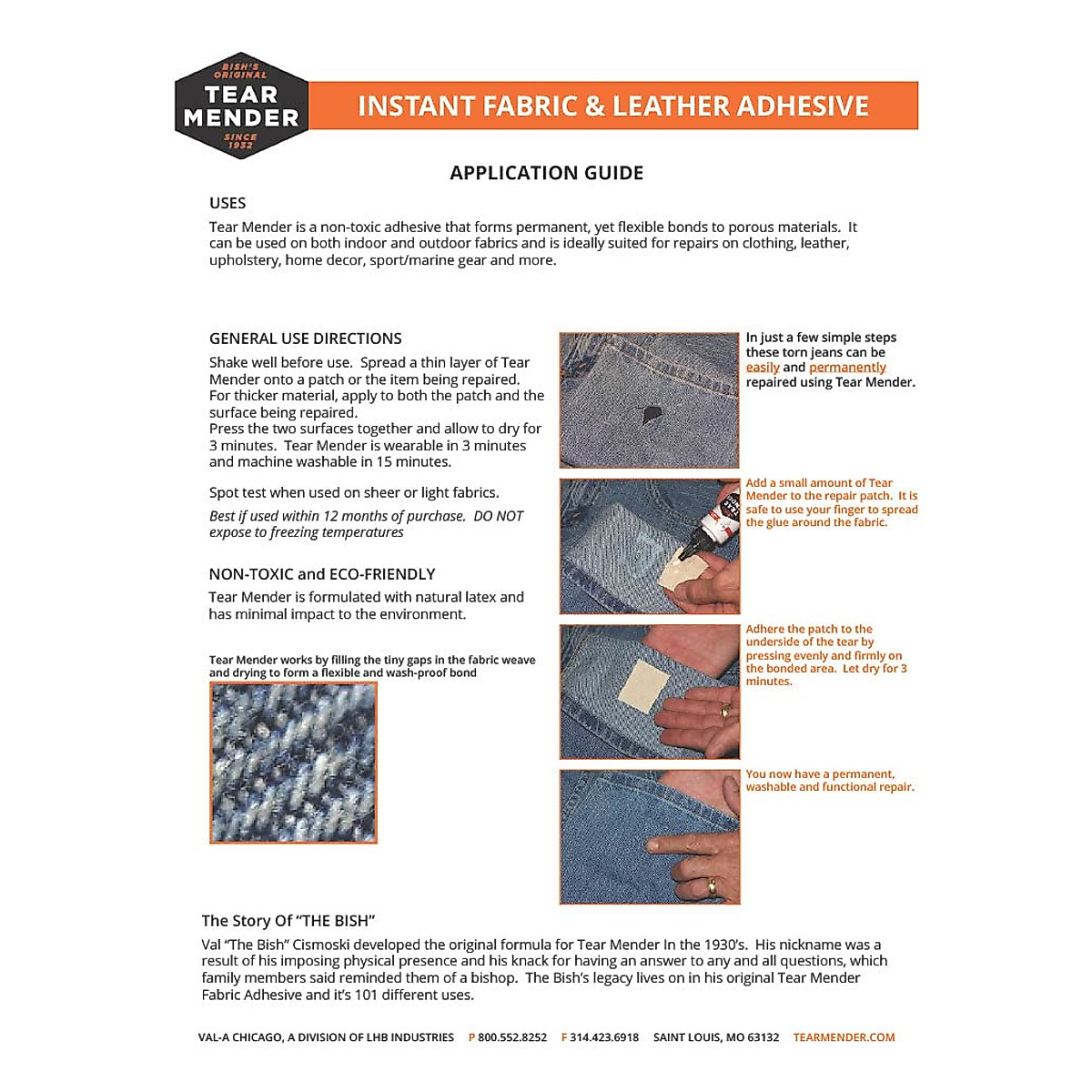 Montana Outdoors Canvas Repair Kit with Over 3.5 Square Feet of Heavy-Duty Canvas & 6 Ounces of Tear Mender Fabric Glue to Repair Tents, Awnings, Pop-Up Campers, Canvas Bags, Covers