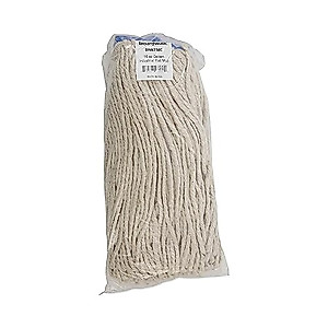 Boardwalk BWK716CCT 16 oz. Cut-End Lie-Flat Cotton Wet Mop Head - White (12/Carton)