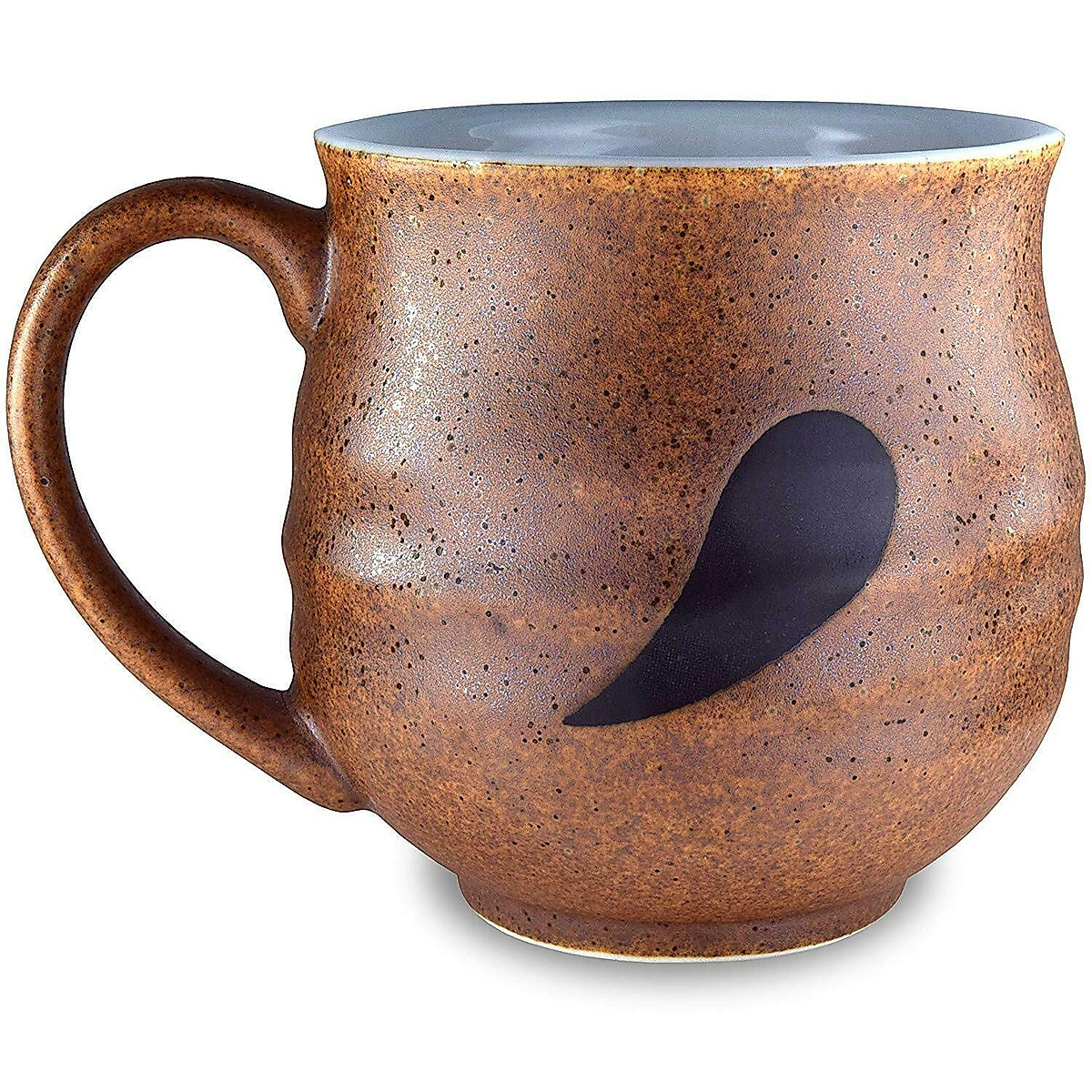 Japanese 3.5"H Ceramic Sushi Tea Cup Mug Brown Tanuki Raccoon, Made in Japan