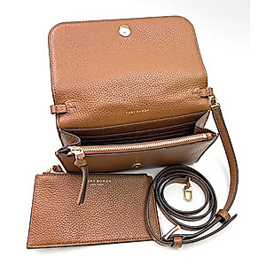 Tory Burch Women's Thea Flat Wallet Crossbody (Moose)