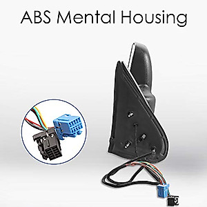 MOSTPLUS Power Heated Towing Mirrors Compatible for 2003-2006 Chevy Silverado Suburban Tahoe GMC Serria Yukon with Arrow Signal Light, Manul Telescoping (Set of 2) (Black)