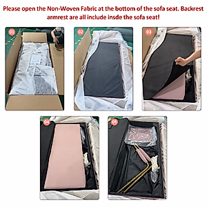 Mbolyeer Modern Bouclé Loveseat Sofa: 60" Mid Century 2 Seater Teddy Velvet Couch- Comfy Upholstered Sofa Couch with 2 Pillows - Gold Metal Legs - Small Spaces Apartment Office Bedroom (Pink)