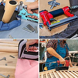 SHALL Heavy Duty T50 Staples and 18GA Brad Nails Combo Kit, 8000-Count, Four Sizes of T50 Staples for Staple Gun Including 1/4, 5/16, 3/8, 1/2 Inch and Two Sizes of Brad Nails Including 1/2, 9/16 Inch