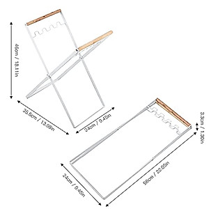 Trash Bag Holder, Portable Collapsible Sturdy Trash Bag Holder, Outdoor Leaf Bag Stand, Widely Used in Bedroom, Kitchen, Barbecue, Picnic(White)