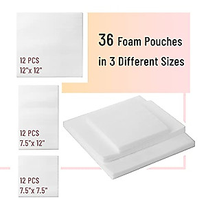 Mr. Pen- Foam Pouches, 36 pcs, Assorted Size, Plate Packing Sleeves, Foam Packing Pouches, Foam Pouches for Packing Dishes, Packing Supplies for Moving Dishes and Glasses, Foam Moving Pouches