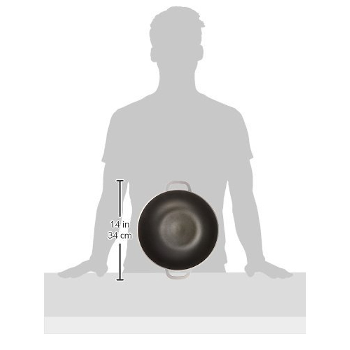 IMUSA USA Nonstick Caldero with Glass Lid, Blue 24cm