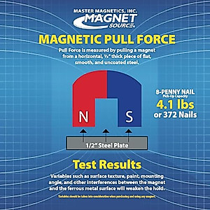 Master Magnetics Magnetic Floor Sweeper with Release - 18” Sweeping Width, Adjustable Sweeping Height, Adjustable Handle, 07543
