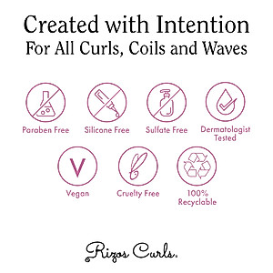 Rizos Curls Light Hold Gel, Defines with Flexible Hold, Flake-Free and Frizz-Free Voluminous Curls, Moisturize with Aloe Vera & Flaxseed, For All Curl Patterns 2a - 4c, 8 oz (Package May Vary)
