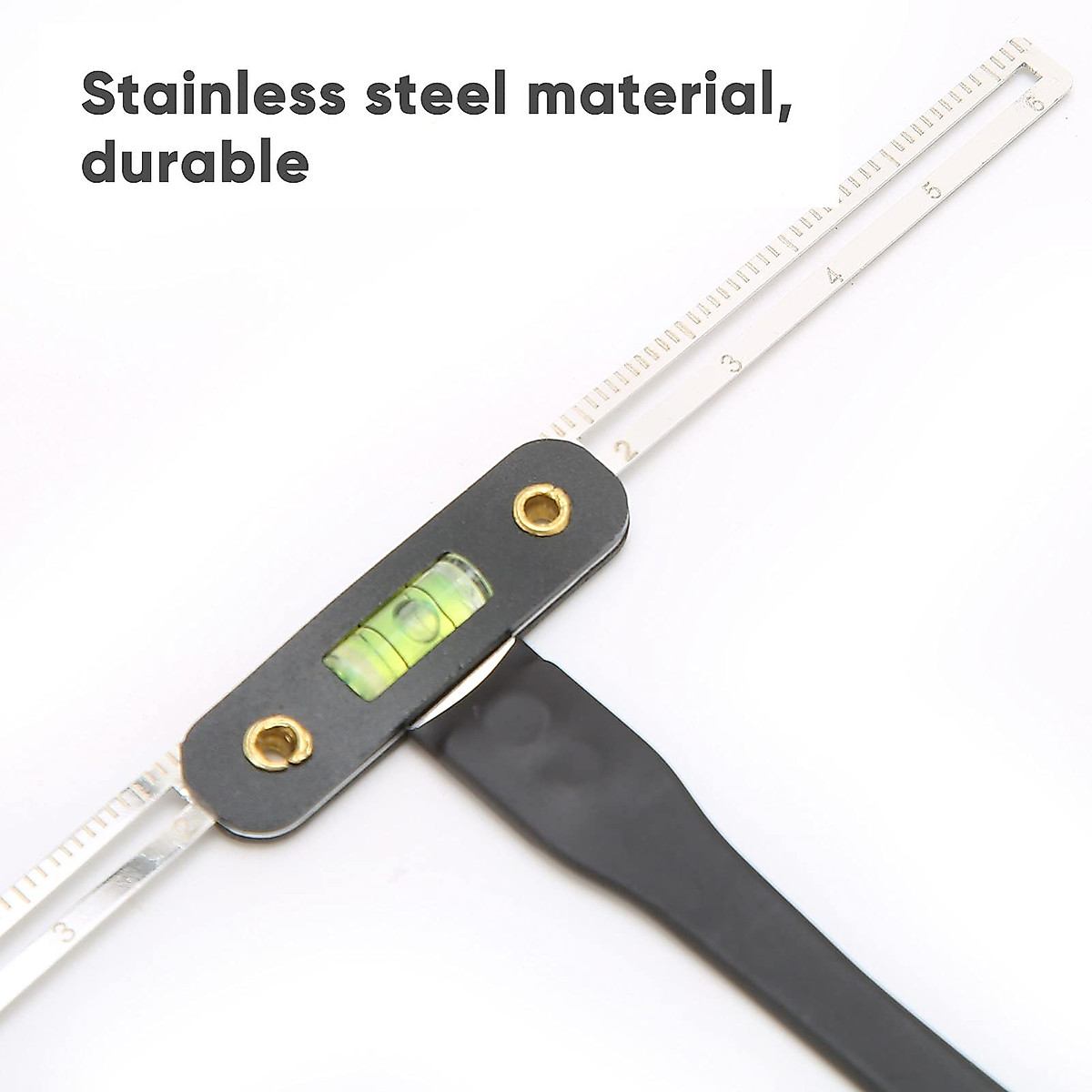 Eyebrow Ruler, Eyebrow Tattoo Shaper Stencil Stainless Steel Semi‑Permanent Eyebrow Measuring Tool Eyebrow Makeup Template Ruler Eyebrow Stencil Ruler Sticker(Ⅱ(Level Meter Dragonfly Ruler))