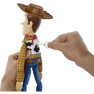 Mattel Disney Pixar Toy Story Talking Woody Action Figure & Accessory, Roundup Fun 12-inch Collectible with 30+ Sounds & Phrases