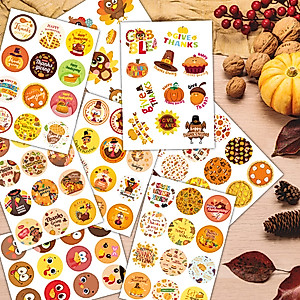 Thanksgiving Stickers for Kids Turkey Stickers Thanksgiving Sticker Happy Thanksgiving Stickers November Stickers for Thanksgiving Laptop Water Bottles Crafts Scrapbooking Decorations