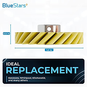 [LIFETIME WARRANTY] Ultra Durable W10112253 Mixer Worm Gear Replacement Part by BlueStars – Exact Fit For Whirlpool & KitchenAid Mixers - Replaces 4162897 4169830 AP4295669