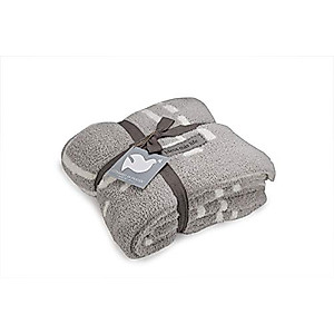 Barefoot Dreams Covered in Prayer Reversible Throw Blanket, Oyster/Pearl Color
