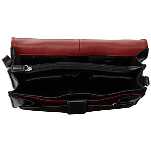 Derek Alexander EW Flap Organizer, Black/Red, One Size